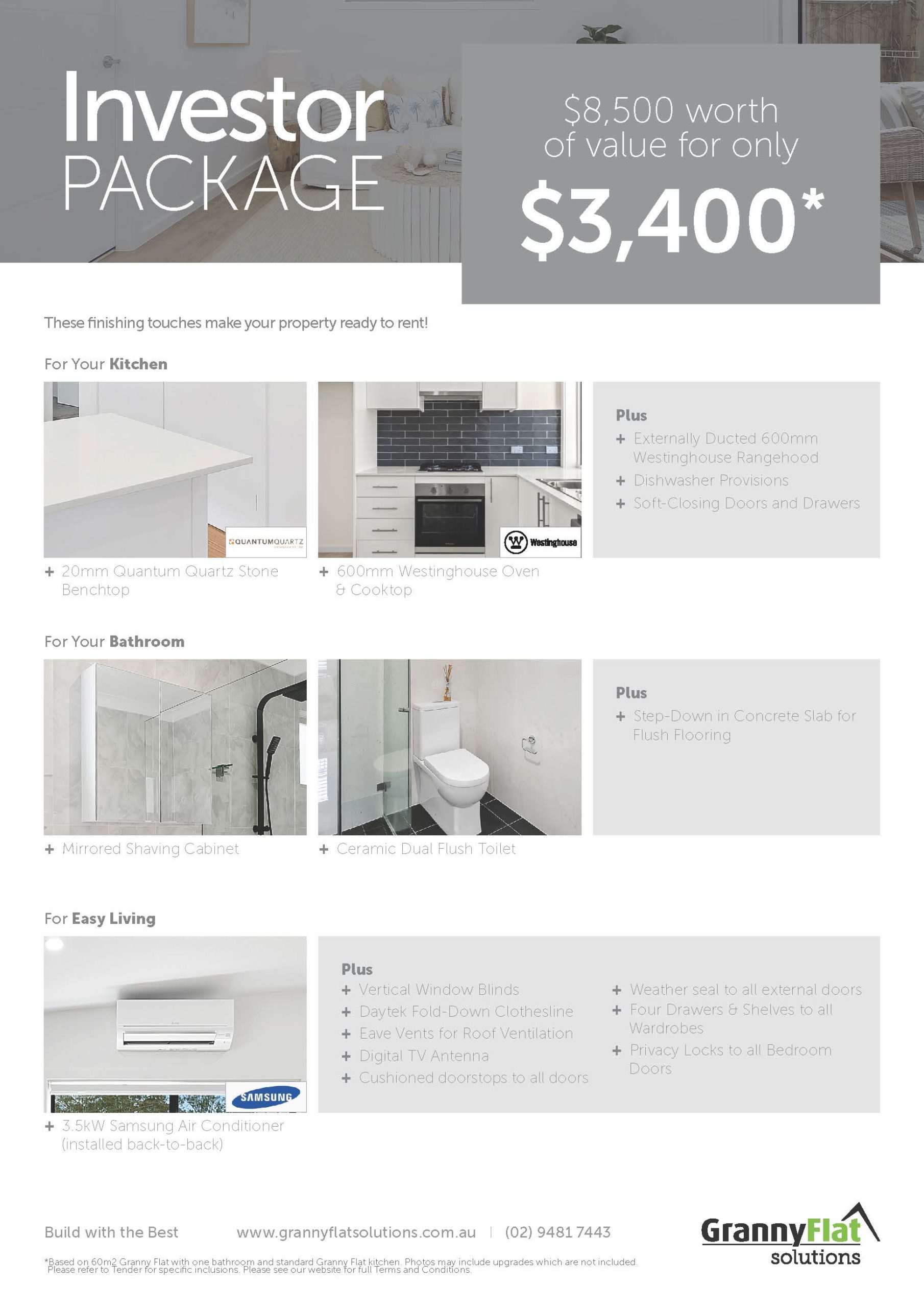 Promotional Packages | Granny Flat Builder | Granny Flat Solutions